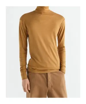LEMAIRE Stand-collar Top In Wool And Silk Jersey