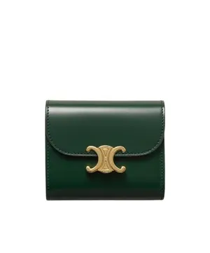 Celine Small Triomphe Flap Wallet - Pine