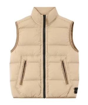 Stone Island Down Vest With Anti-drop - Desert