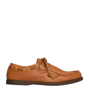 Celine Derby In Calfskin - Rust