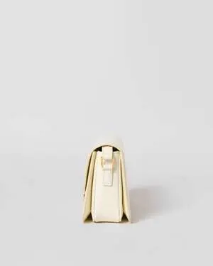 Celine Teen Triomphe Bag In Shiny Calfskin With Enamel Closure - Cream