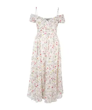 Giambattista Valli Printed Off-the-shoulder Midi Dress - No