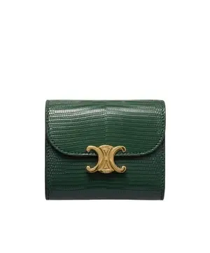 Celine Small Flap Wallet - Pine