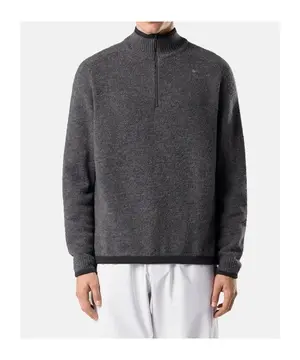 Stone Island Loose-fit Half-zip Jumper With Drawcord Hem