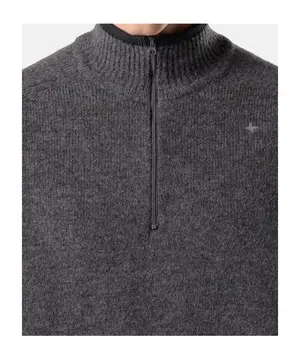 Stone Island Loose-fit Half-zip Jumper With Drawcord Hem