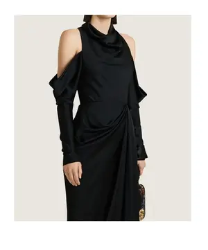 Givenchy Draped Dress In Satin Crepe