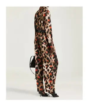 Givenchy Shirt In Leopard Print Silk With Deconstructed Collar
