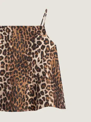 Givenchy Sliced Top In Leopard Jacquard