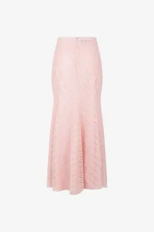 Giambattista Valli Long Fitted Lace Skirt