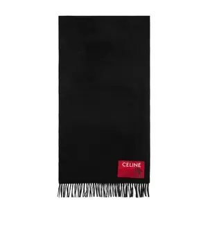 Celine Wool And Cashmere Scarf - Black