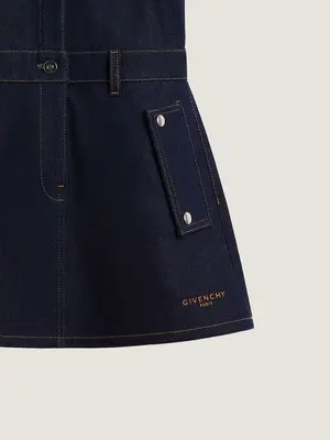 Givenchy Mini Dress In Raw Denim