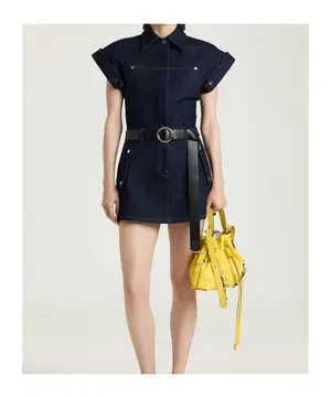 Givenchy Mini Dress In Raw Denim