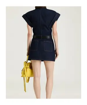Givenchy Mini Dress In Raw Denim