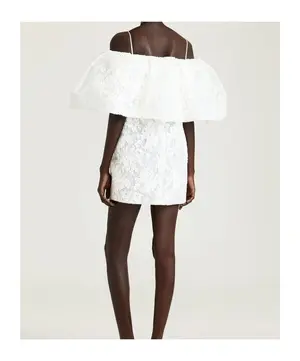 Givenchy Off-the-shoulder Mini Dress In Floral Lace