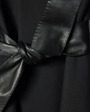 Celine Long Slim Db Coat In Wool