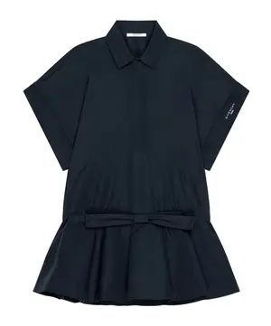Givenchy Mini Shirt Dress In Poplin With Bow - Black