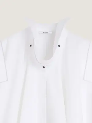 Givenchy Mini Shirt Dress In Poplin With Deconstructed Collar