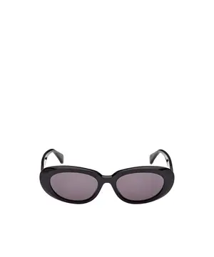 Max Mara Oval Frame Sunglasses - Black