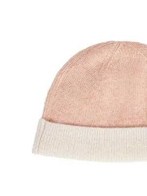 Bonpoint Darbo Pink Two-tone Hat With Turned-up Brim In Cashmere