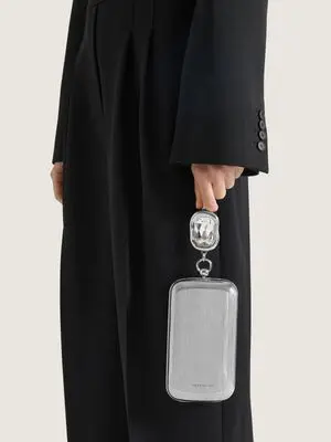 Givenchy Evening Clutch In Metal With Crystal Jewel