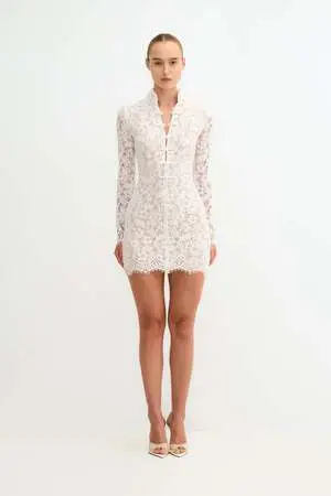 SAU LEE Roberta Mini Dress - Ivory