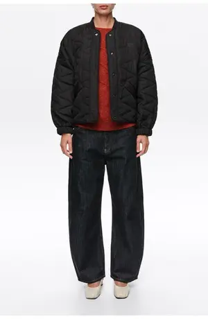 Bimba Y Lola Padded Bomber Jacket - Black