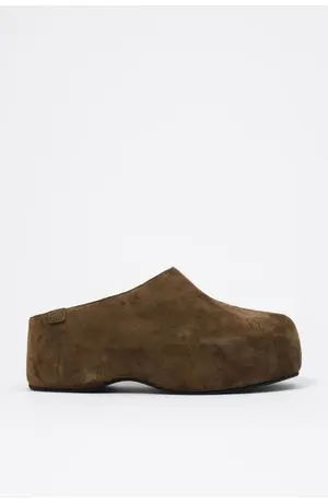 Bimba Y Lola Suede Platform Clog