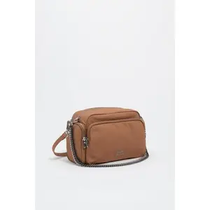 Bimba Y Lola Large Cotton Pocket Crossbody Bag - Light Brown