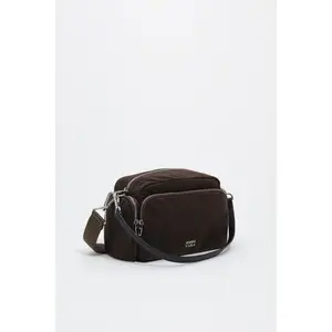 Bimba Y Lola Large Cotton Pocket Crossbody Bag - Light Brown