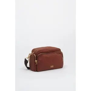 Bimba Y Lola Large Cotton Pocket Crossbody Bag - Rust