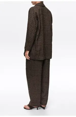 Bimba Y Lola Checked Straight-leg Trousers