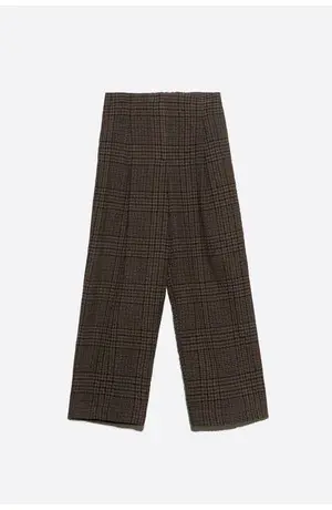 Bimba Y Lola Checked Straight-leg Trousers