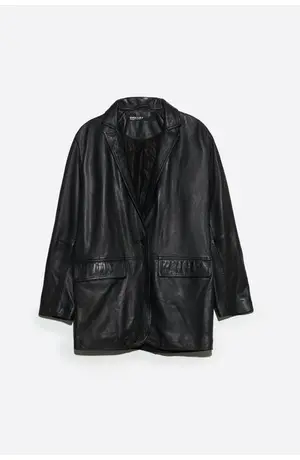 Bimba Y Lola Leather Double-breasted Tailored Jacket