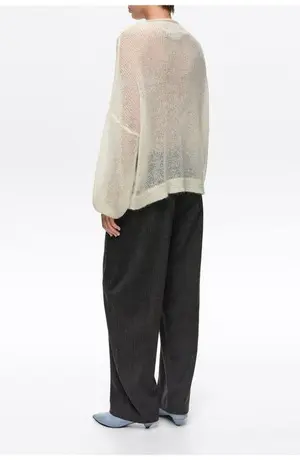 Bimba Y Lola Mohair High Neck Oversize Sweater - Ivory
