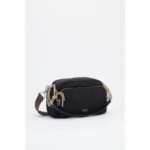 Bimba Y Lola Large Nylon Pocket Crossbody Bag - Black