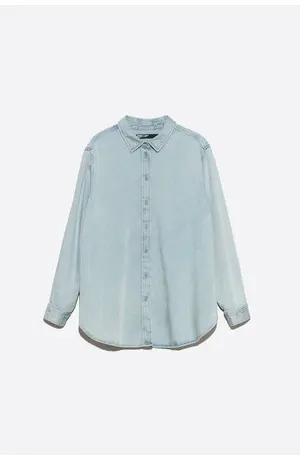 Bimba Y Lola Straight Fluid Denim Shirt