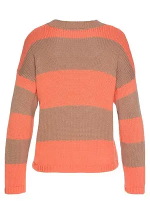 LASCANA Striped Long Sleeve Sweater