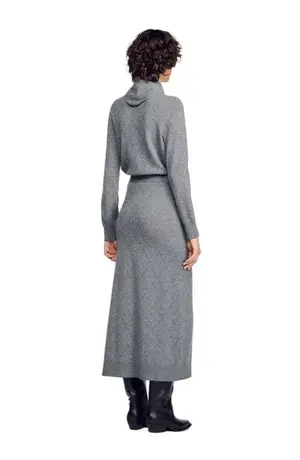 Sandro Pointelle Knit Maxi Skirt