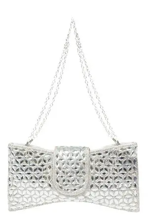 LAUREN LORRAINE Shiela Clutch Silver