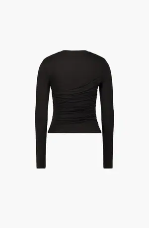 SAEMDI Shea Draped Long Sleeve Top