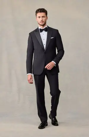 THE BLACK TUX Peak Lapel Tuxedo Jacket