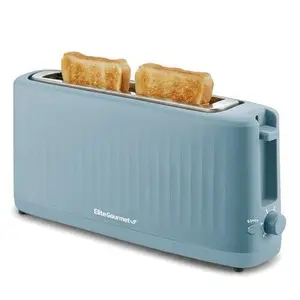 ELITE CUISINE 2-slice Long Slot Toaster - Blue
