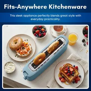 ELITE CUISINE 2-slice Long Slot Toaster