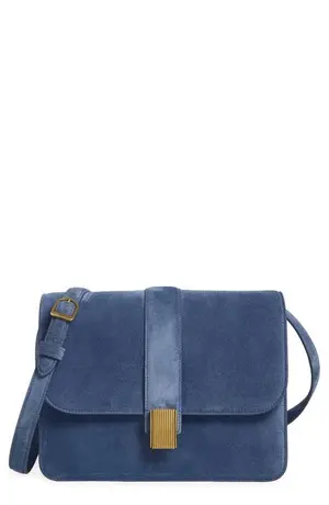 Khaite Blake Leather Crossbody Bag - Cloud Iris