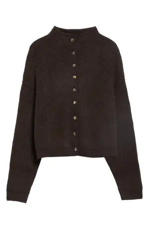 Khaite Marjorie Cashmere Ribbed Cardigan - Bark