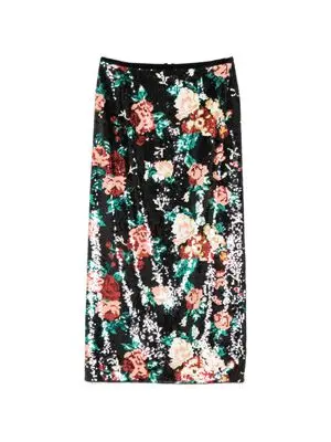 FORTE_FORTE Sequined Midi Skirt - Multicolor