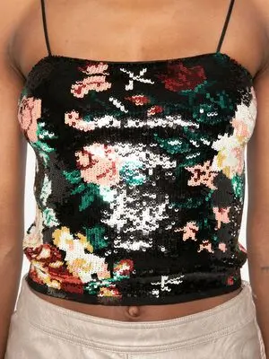 FORTE_FORTE Sequined Bralette Top - Multicolor