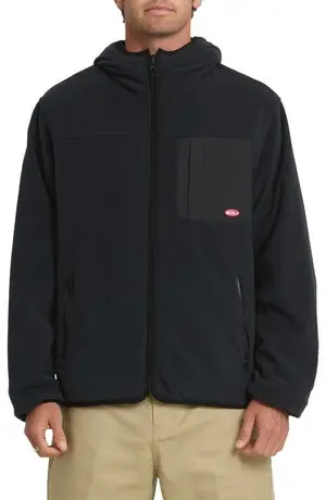 Quiksilver Arcadia Reversible Fleece Hoodie - Anthracite