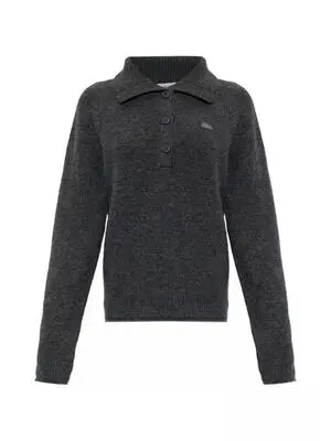 Lacoste Long-sleeve Polo-collar Sweater - Grey