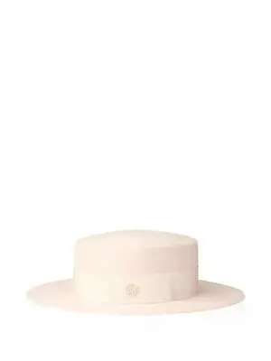 MAISON MICHEL Kiki Ribbon-embellished Hat - Neutrals